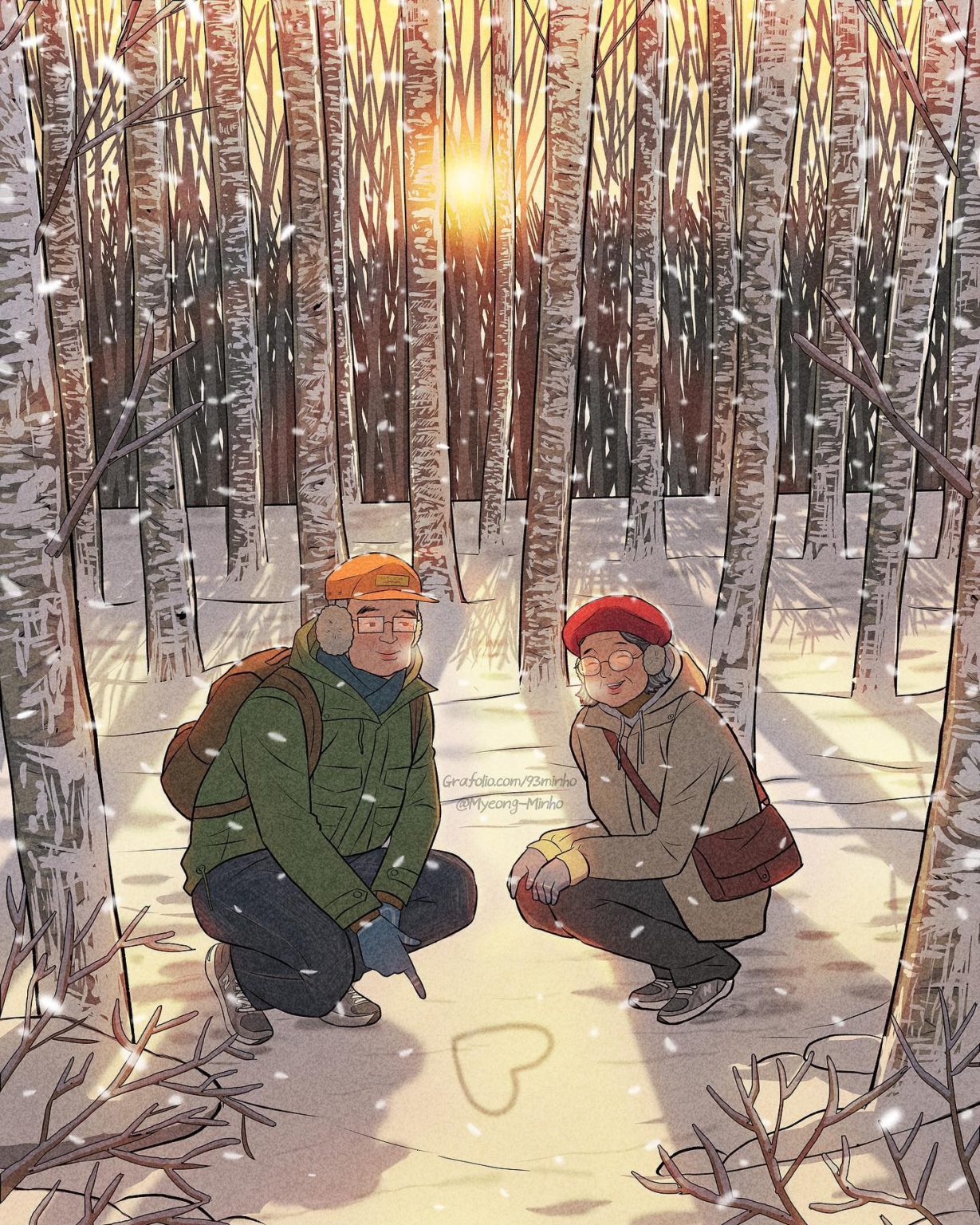 The art of Myeong-Minho and his portraits of love and relationships ...