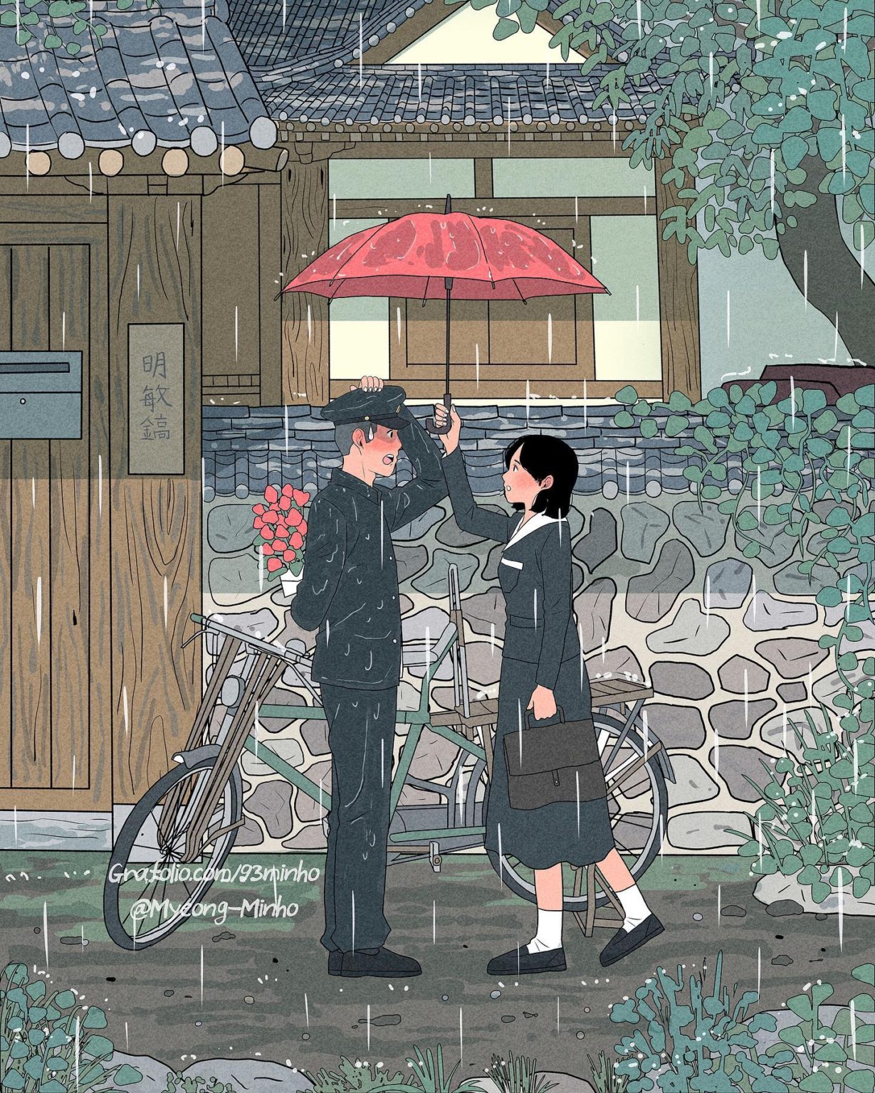 The art of Myeong-Minho and his portraits of love and relationships ...